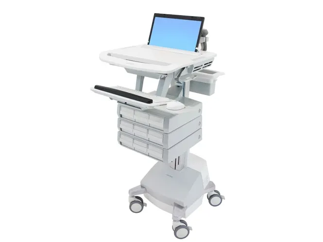 Ergotron StyleView Laptop Cart, SLA Powered, 9 Drawers - Vogn med hjul ...