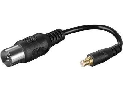 Goobay 67227, 0,1 m, Koaksial, MCX M, Sort