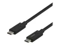 DELTACO - USB-kabel - 24 pin USB-C (han) til 24 pin USB-C (han) - 5 A ...